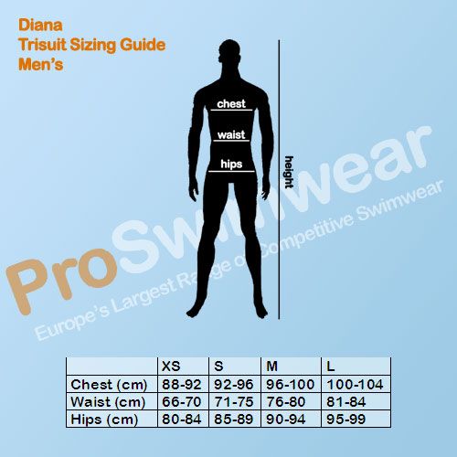 Diana Trisuit Men's Size Guide